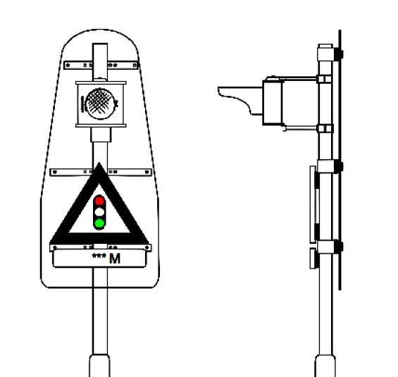 LED II 1-lichter Voorwaarschuwingssein - Vialis